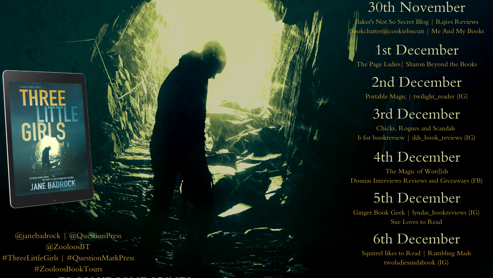 Three Little Girls by Jane Badrock on Tour – 30th November – 6th ...