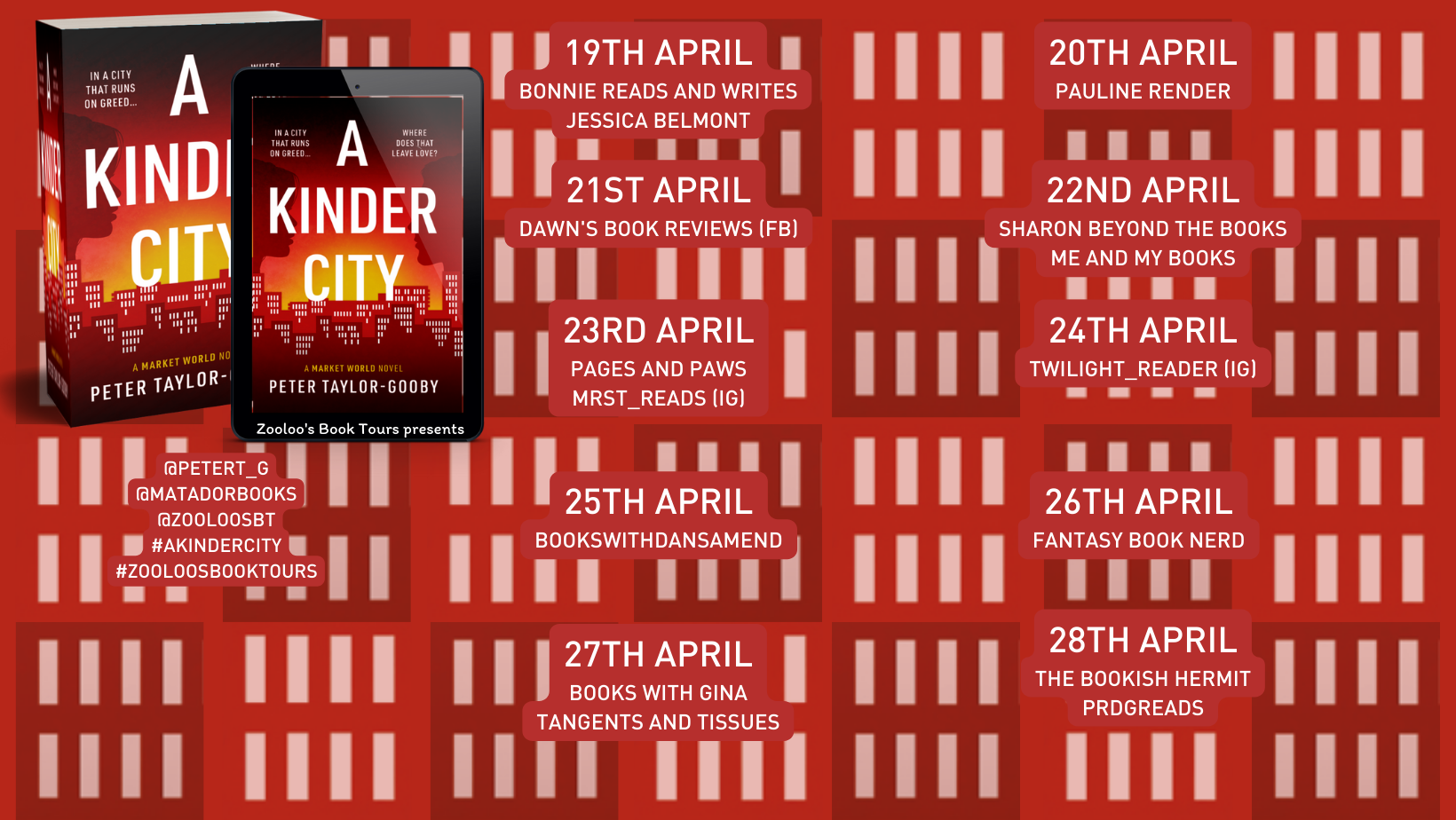 A Kinder City by Peter Taylor – Gooby on Tour – 19th – 28th April 2022 ...