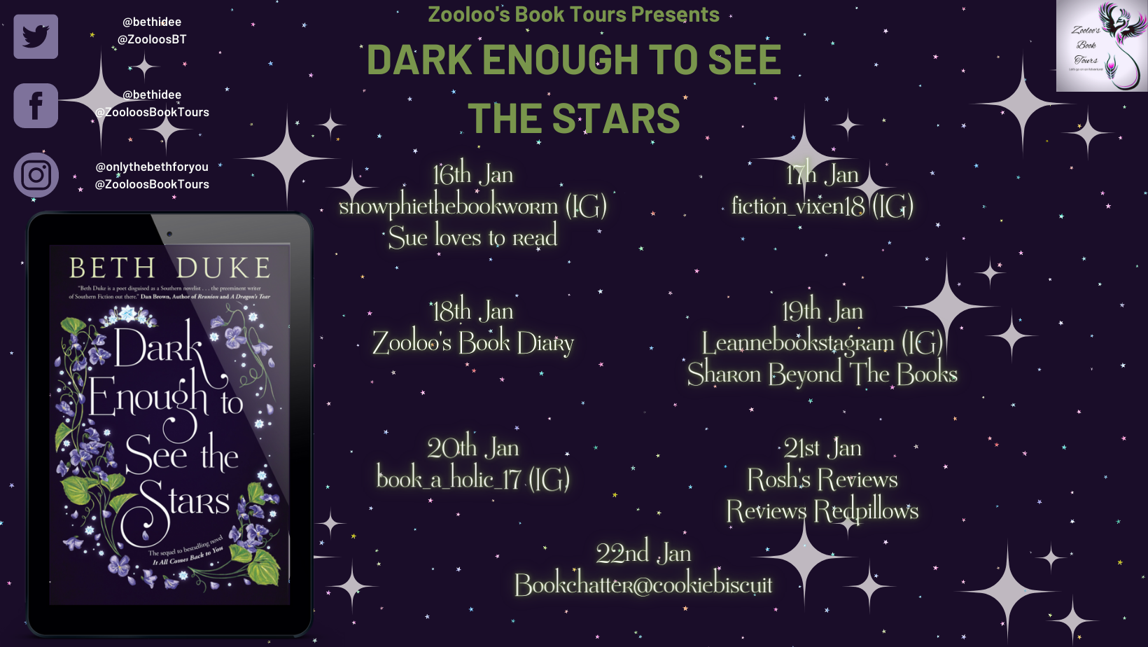 Dark Enough to See the Stars by Beth Duke - Zooloo's Book Tours