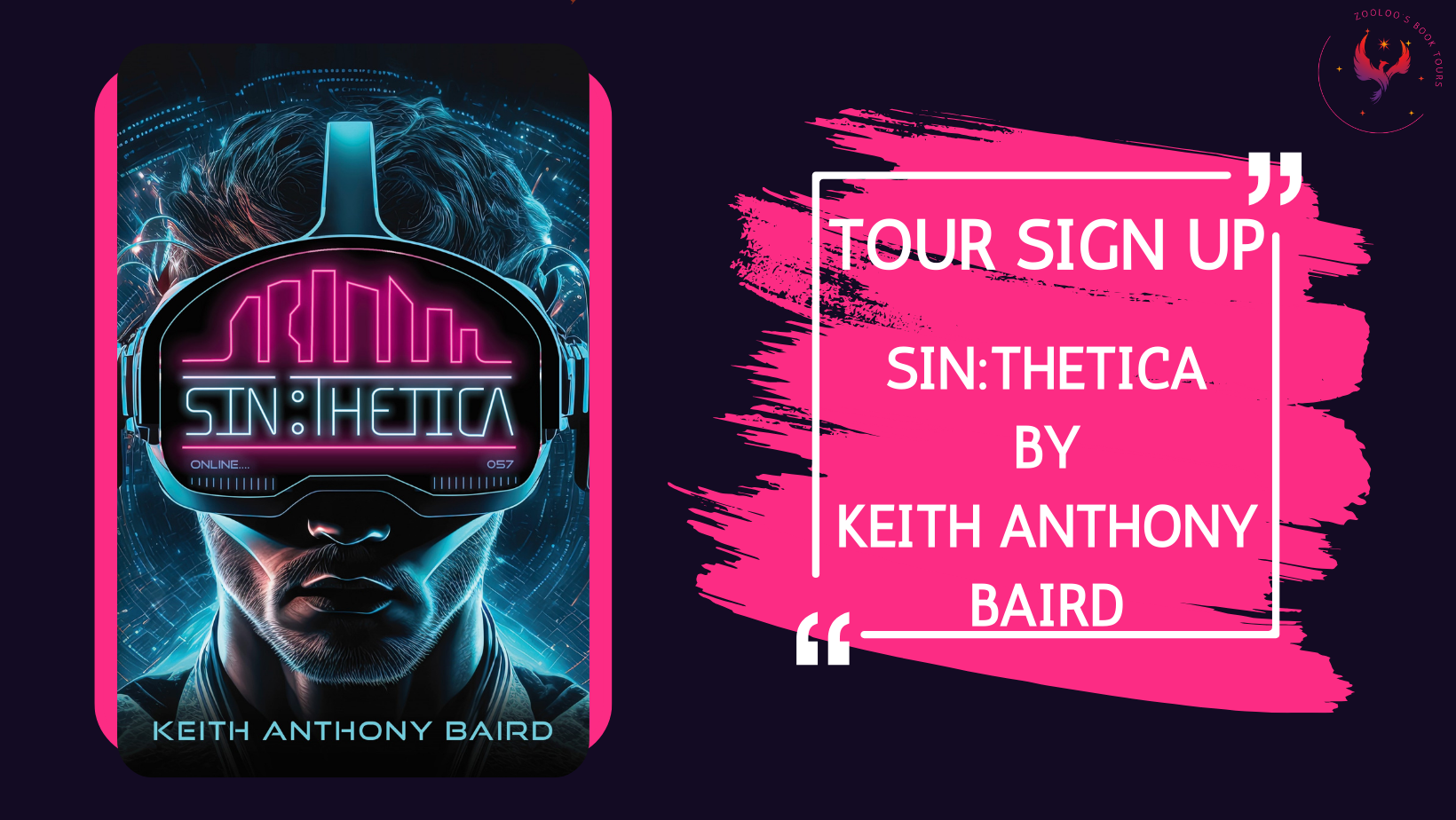 TOUR SIGN-UP: SIN:THETICA by Keith Anthony Baird - Zooloo's Book Tours