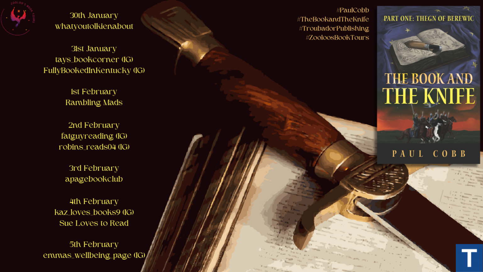 BOOK TOUR WRAP : The Book and the Knife by Paul Cobb - Zooloo's Book Tours