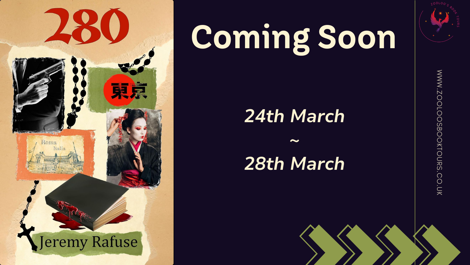 COMING SOON : 280 by Jeremy Rafuse - Zooloo's Book Tours