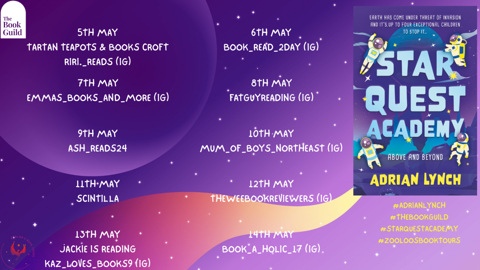 COMING SOON : Star Quest Academy by Adrian Lynch - Zooloo's Book Tours